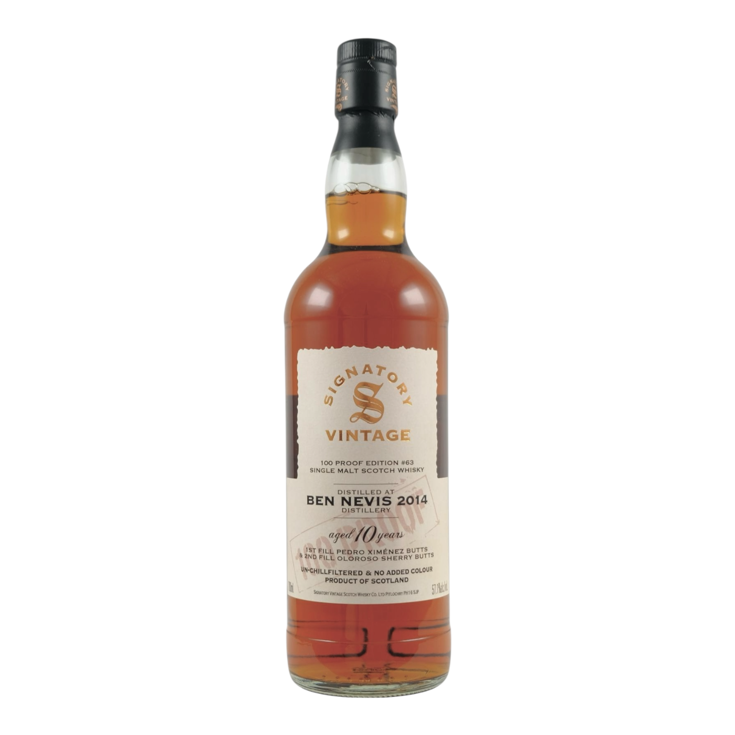 Ben Nevis 2014/2025 10 Year Old 100 Proof Edition #63 Signatory Vintag ...